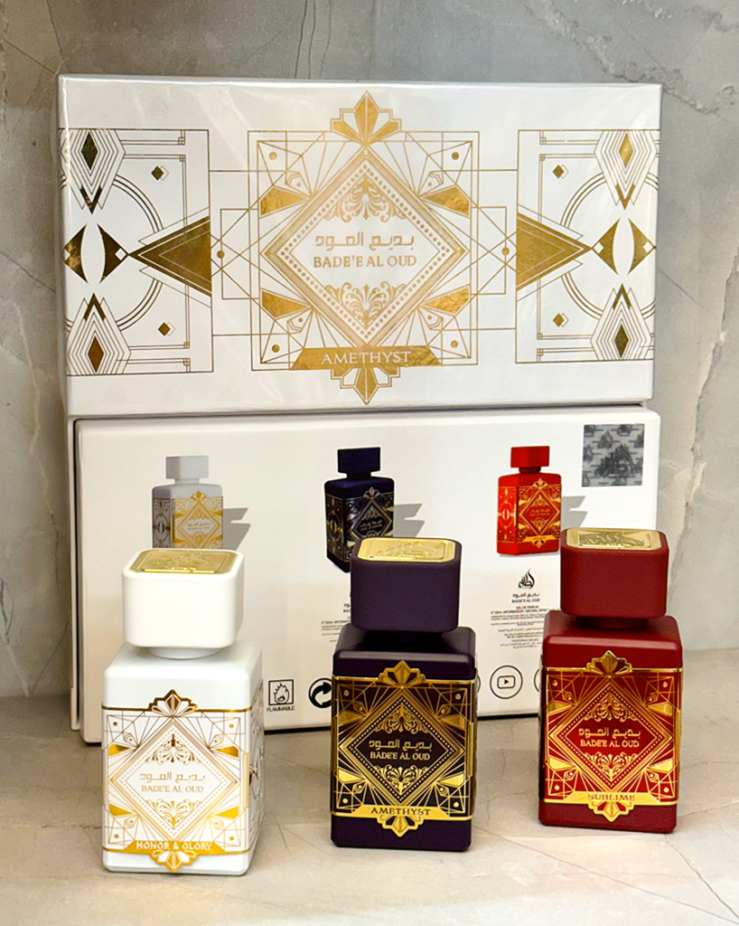 Set Lattafa BADE’E AL OUD X3 – Perfumarte VIP
